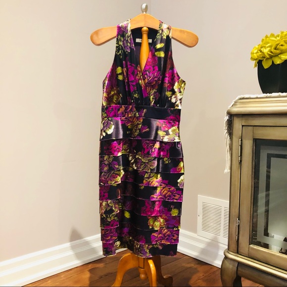 Evan Picone | Dresses | Vintage Evan Picone V Neck Layered Dress Sz 8 ...